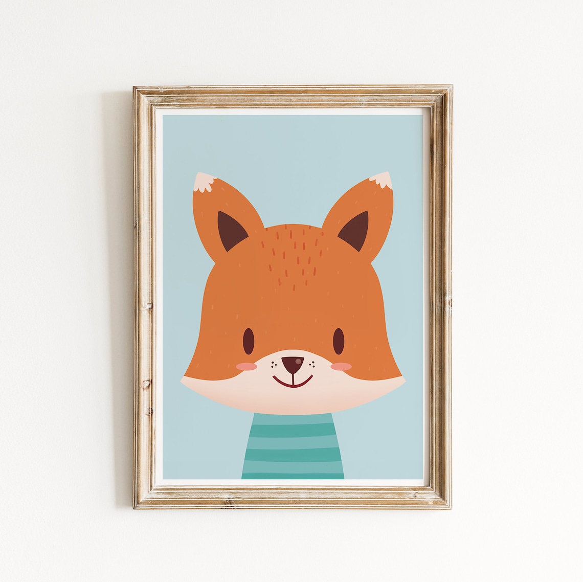 Cute Fox Print Fox Wall Art Animals Print Safari Wall | Etsy