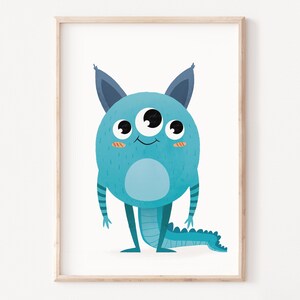 Nursery Wall Art, Nursery Print, Cute Monster, Monster Art Print, Baby ...