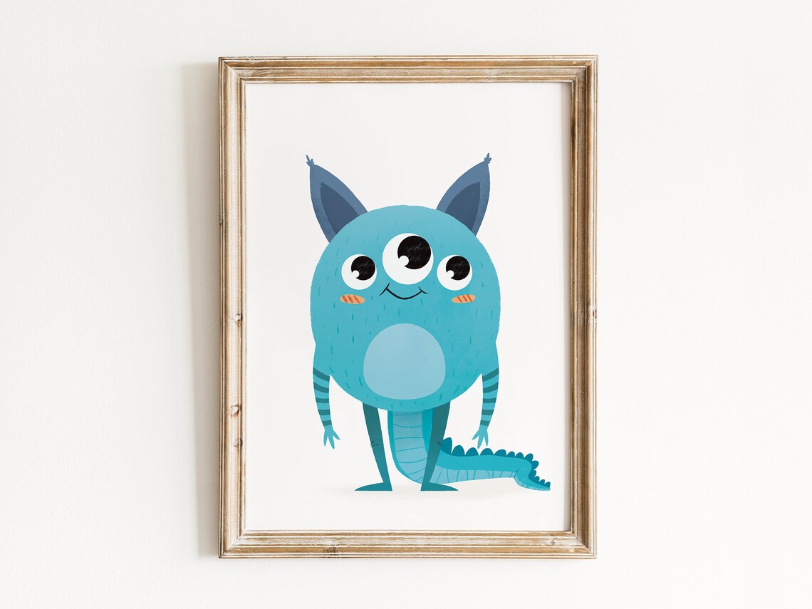 Nursery Wall Art Nursery Print Cute Monster Monster Art - Etsy