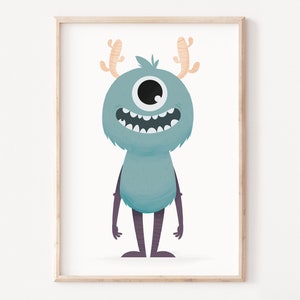 Kids Room Decor, Nursery Print, Illustration Monster, Nursery Wall ...