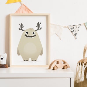 Nursery Wall Art, Nursery Print, Cute Monster, Monster Art Print, Baby ...