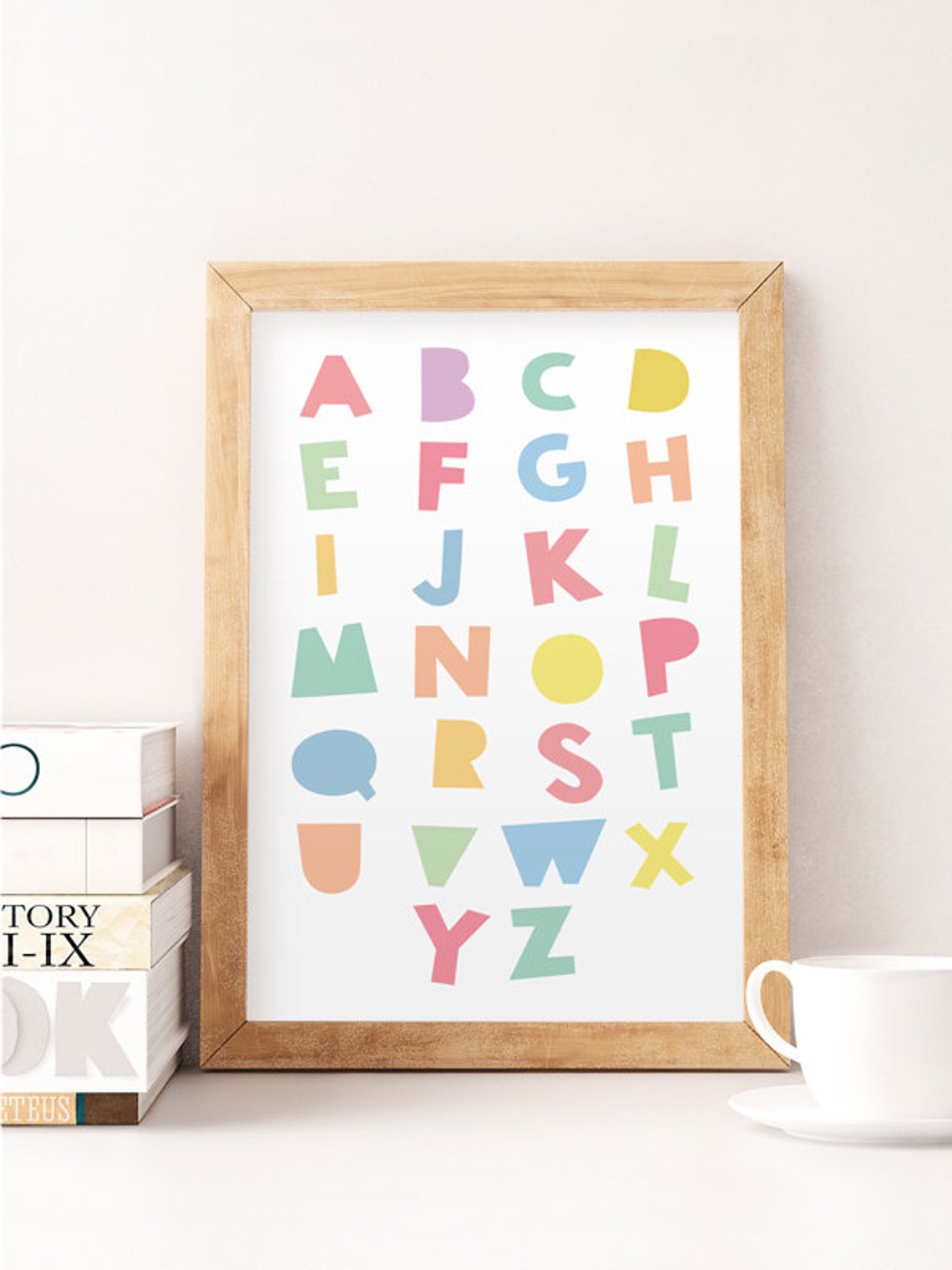 Alphabet Poster Kids Alphabet Colorful Kids Art Nursery - Etsy