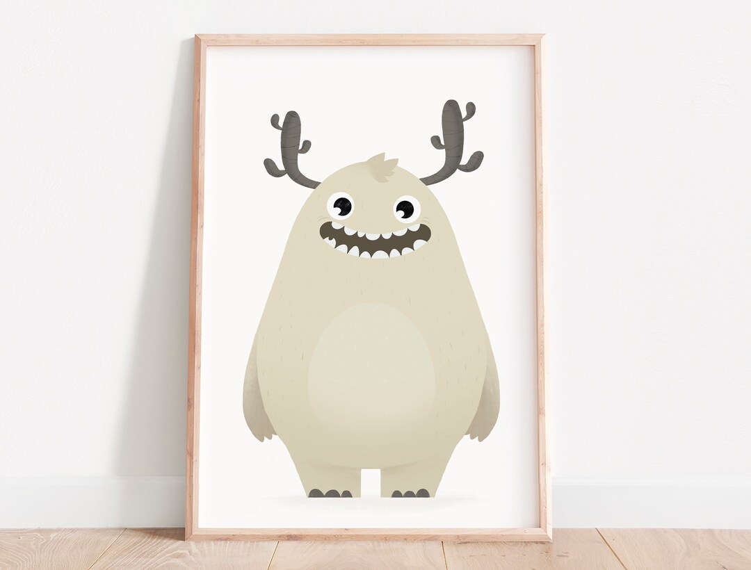 Nursery Wall Art, Nursery Print, Cute Monster, Monster Art Print, Baby ...