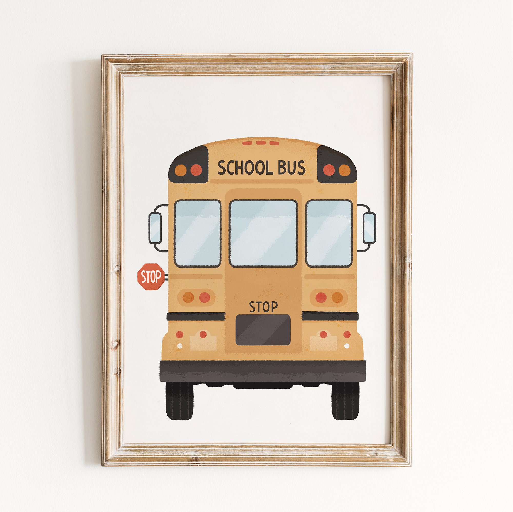 School Bus Nursery Yellow Bus Print Nursery Wall Art Cars - Etsy