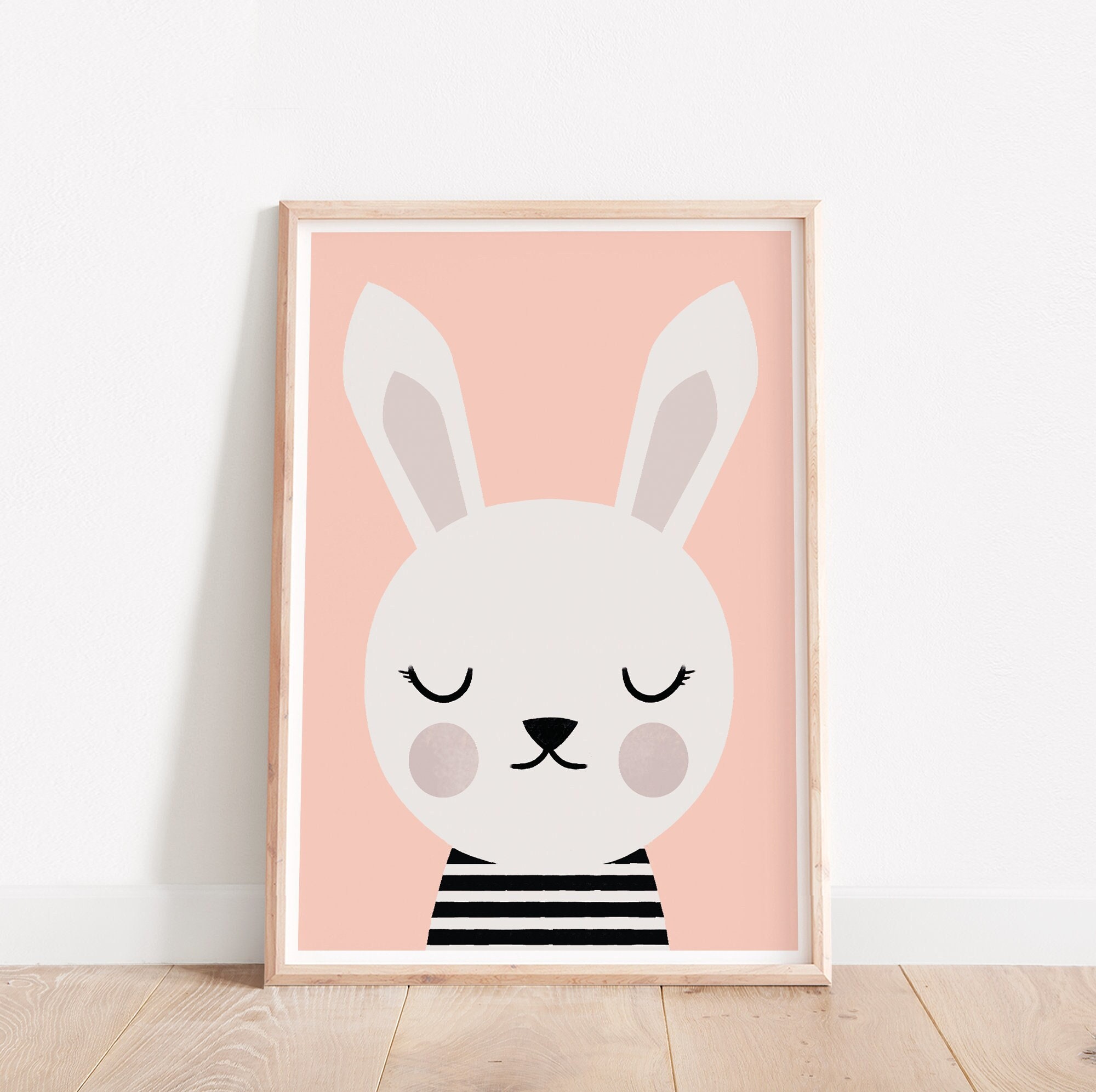 Cute Rabbit Little Rabbit Scandinavian Nursery Minimalist - Etsy