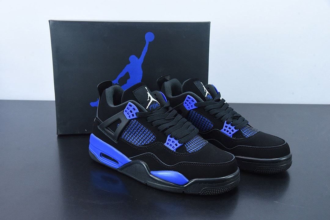 Air Jordan 4 Blue Thunder Sneaker AJ4 Jordan 4 - Etsy Schweiz