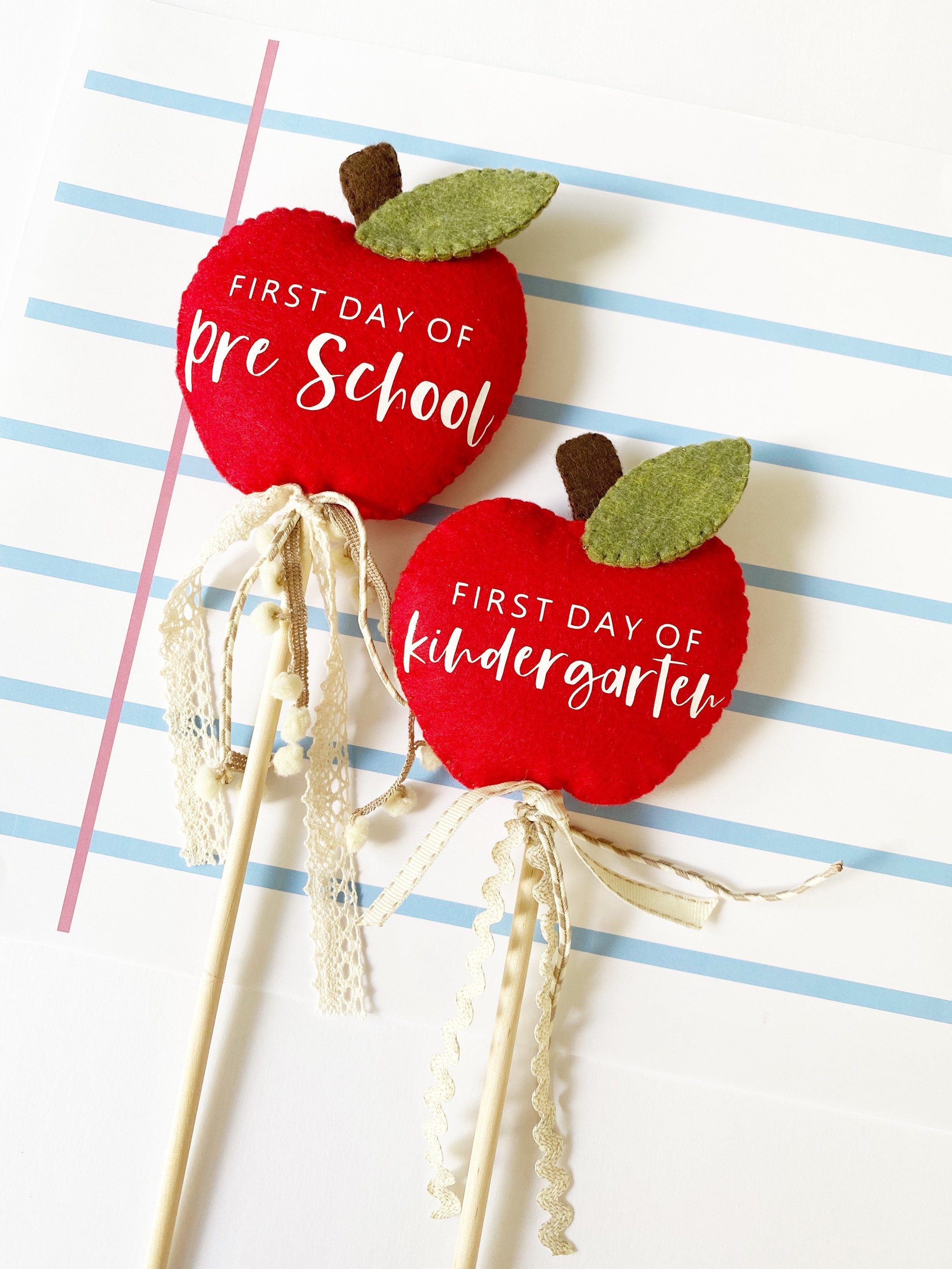 Apple Wand First Day of School Children's Play Wand Party Decor - Etsy