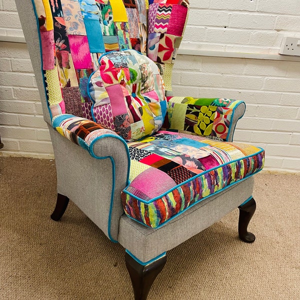 Patchwork Chair - Etsy UK