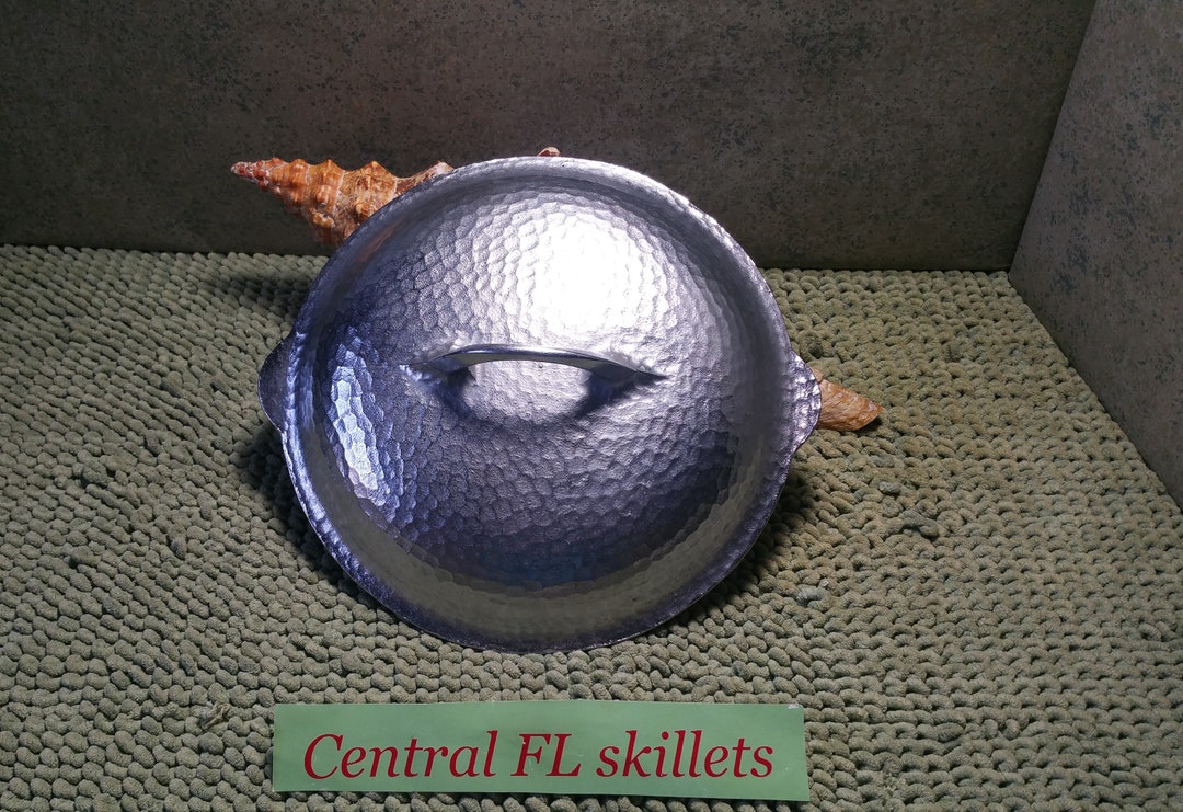 Chicago Foundry 8 Hammered Chrome Plated Cast Iron High Dome Skillet ...