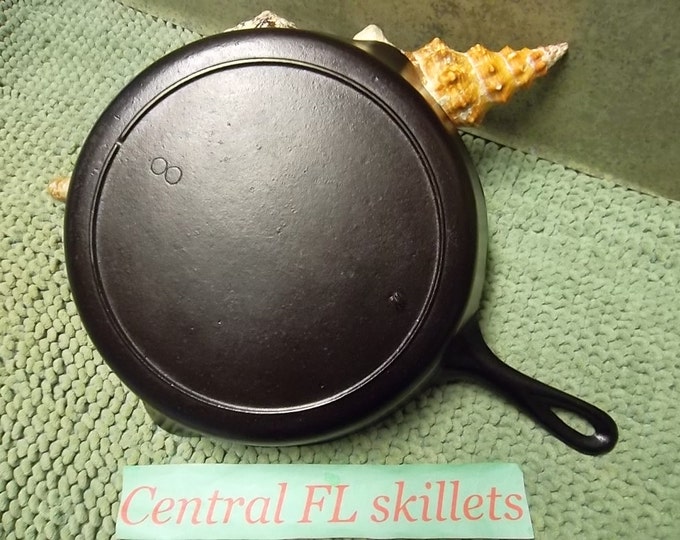 Lodge #8 One Notch Heat Ring Cast Iron Skillet With Makers Mark M Circa ...
