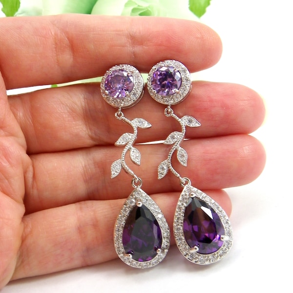 Purple Earrings - Etsy