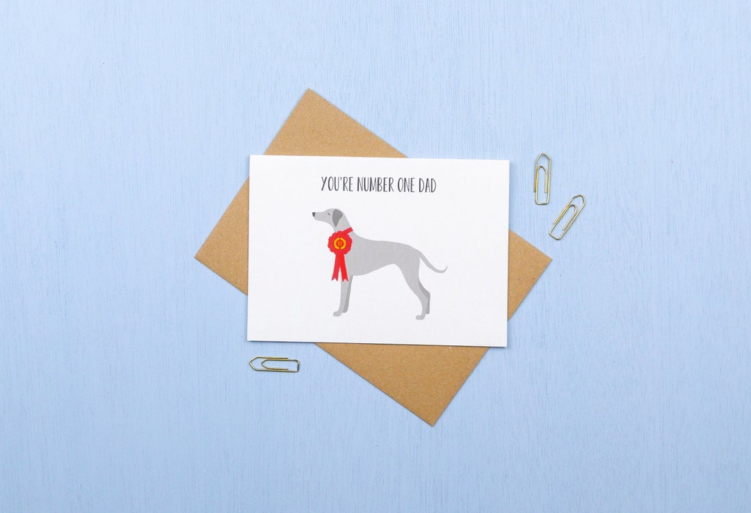Number One Dad Card- You're Number One Dad- Father's Day Greetings Card ...