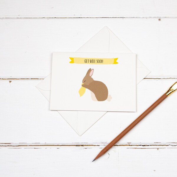 Get Well Soon Bunny - Etsy UK