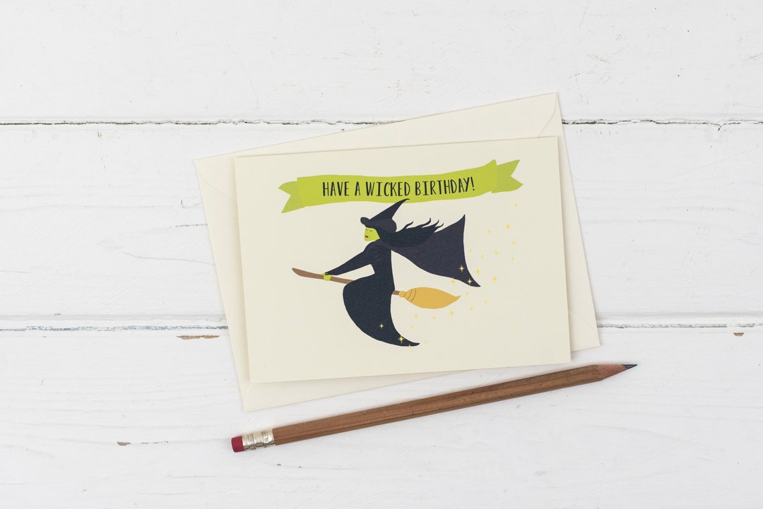 Wicked Witch Birthday Card - Etsy