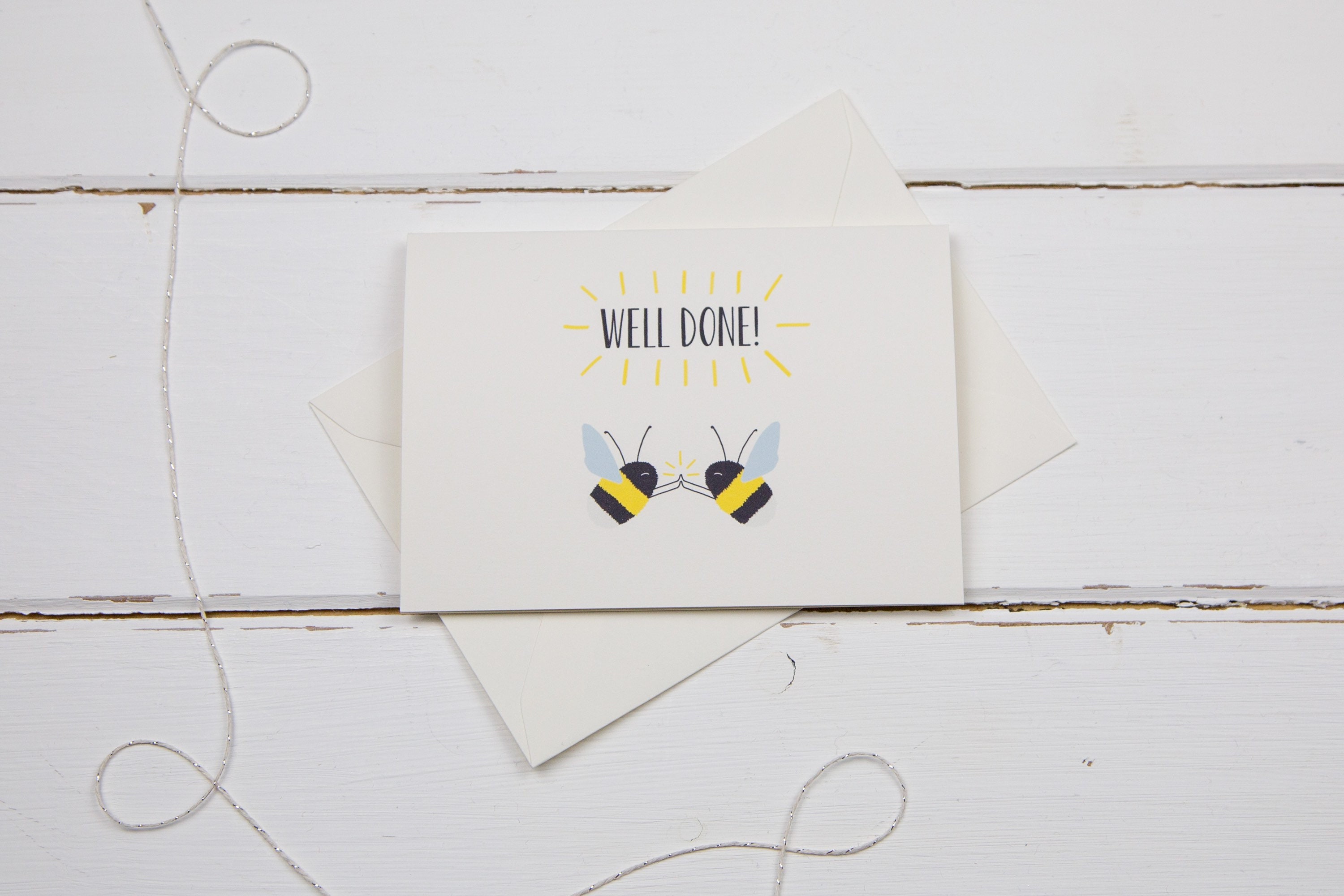 Bee Well Done Card High Five Well Done You Did It Card - Etsy