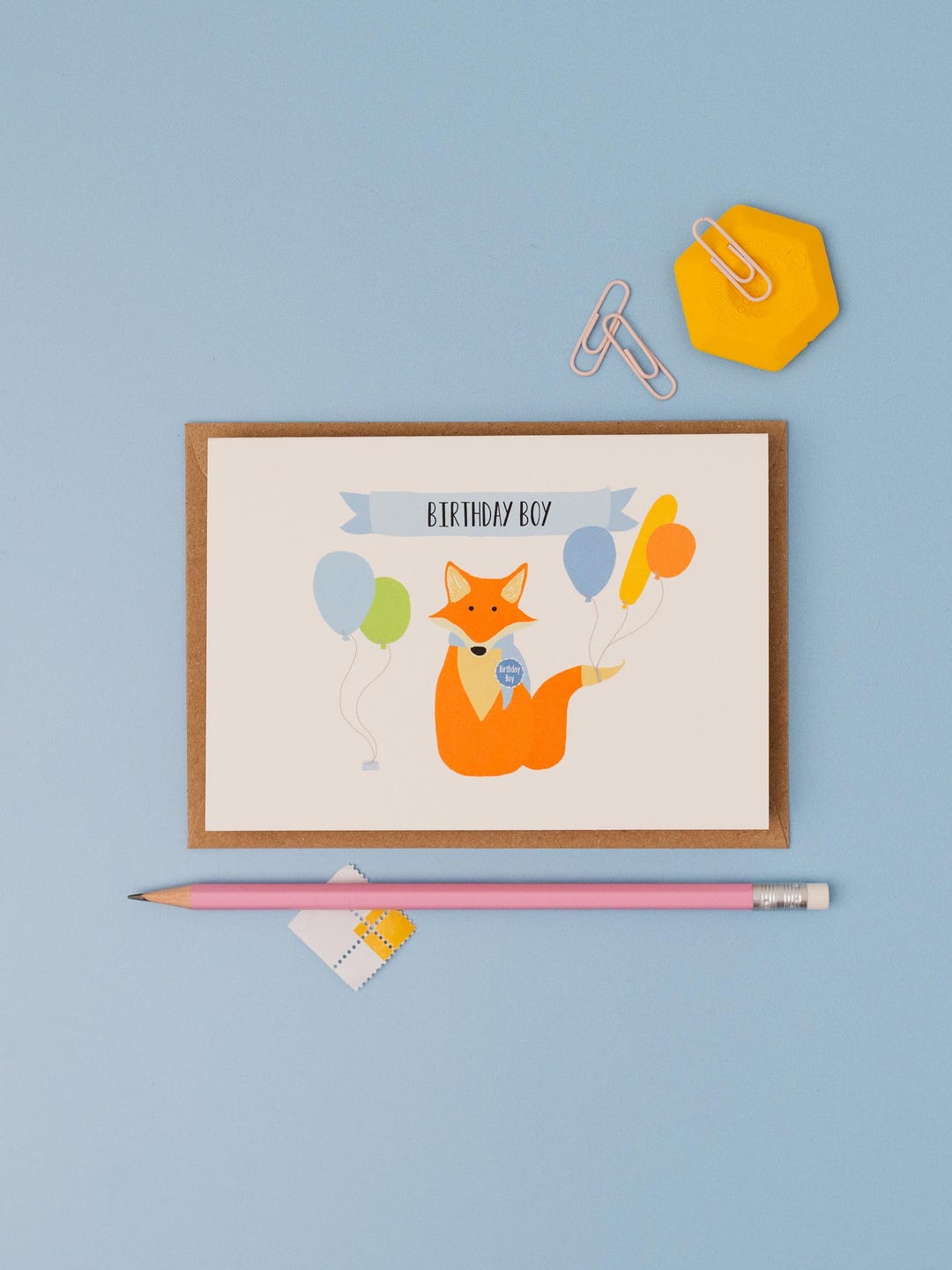Fox Birthday Boy Card- Happy Birthday Fox Card - Etsy