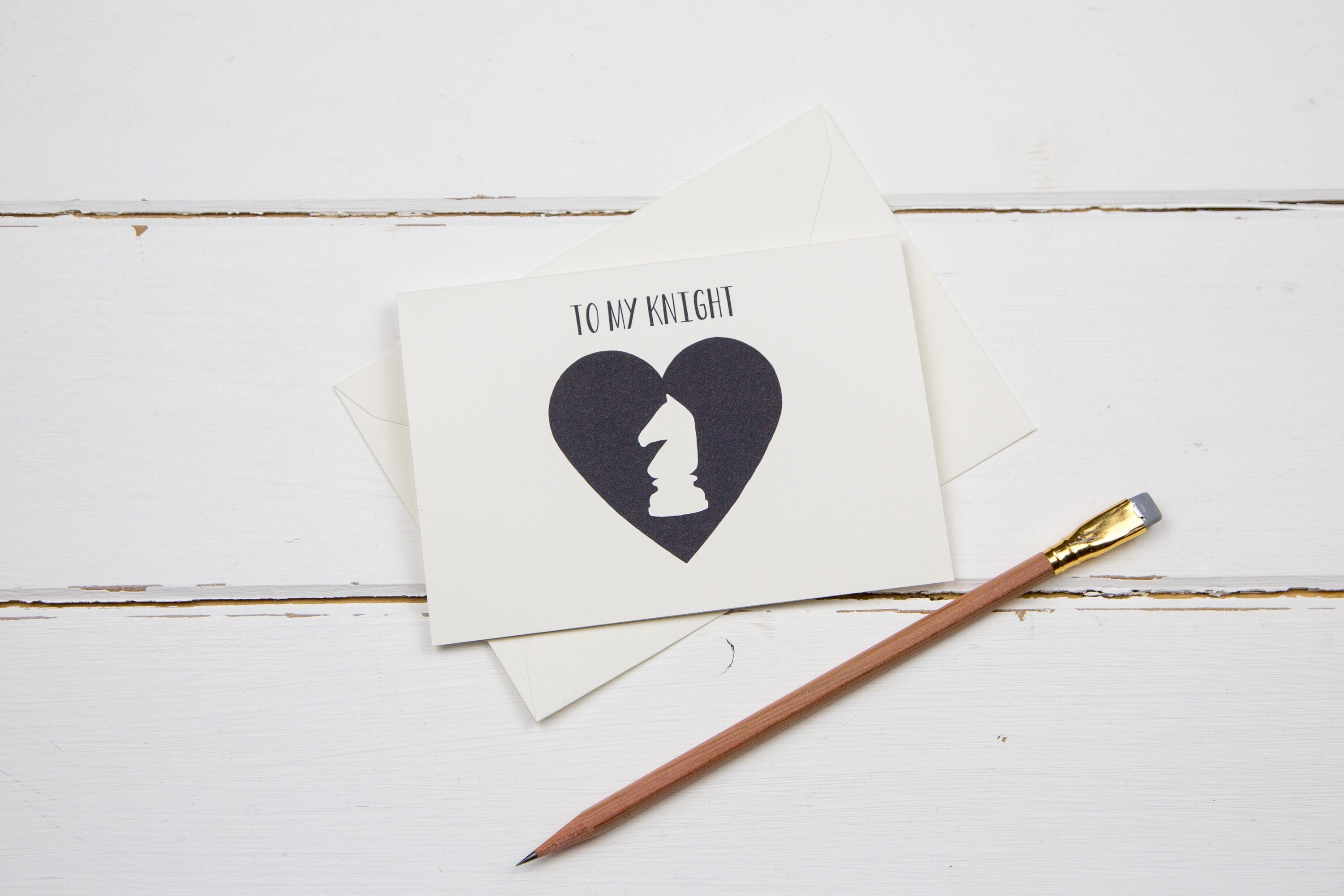 My Knight Chess Card Chess Piece Valentine's Anniversary Love Greetings ...