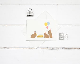 Printable Bunny Birthday Card Funny Rabbit Birthday Card - Etsy UK