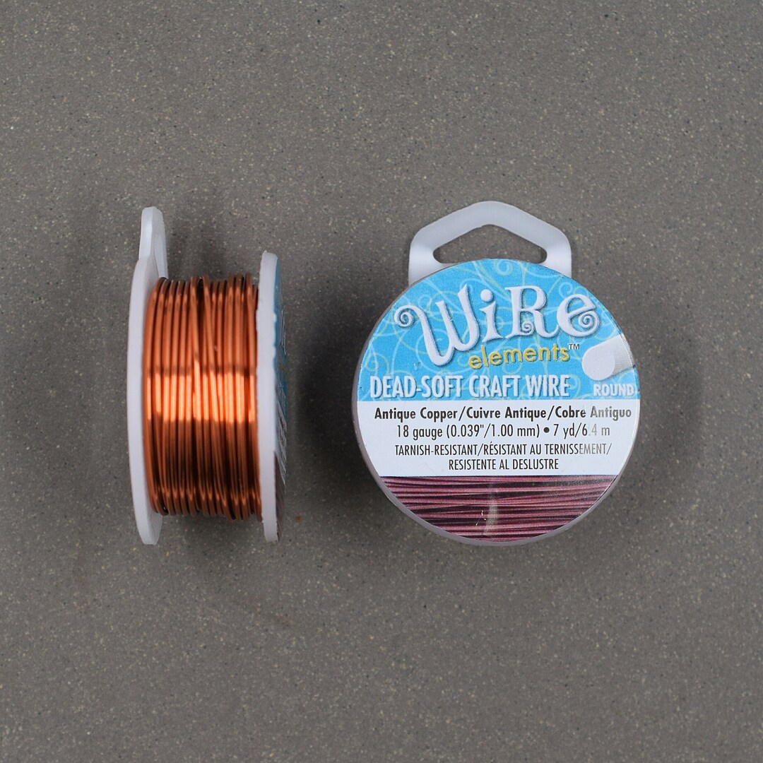 18 Gauge Antique Copper Plated Craft Wire >> 7 Yards, 18 GA, Non ...