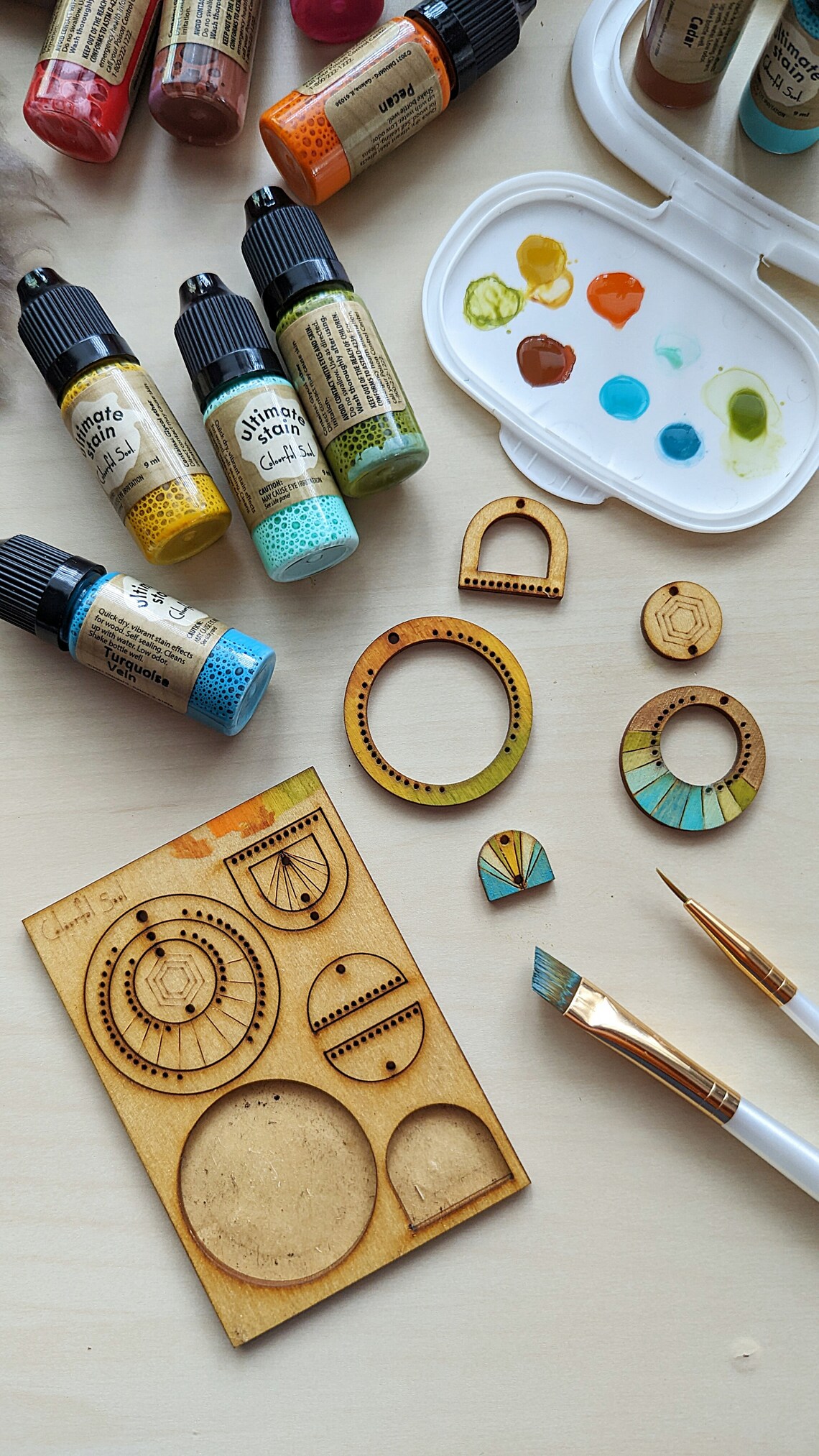 Garden Roses Wood Pop Out Findings >> 10 Pieces of Paintable Birch Wood ...