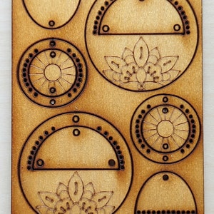 Radiant Flowers Wood Pop Out Findings >> 10 Pieces of Paintable Birch ...