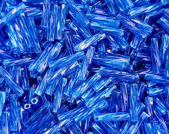 2.7mm X 12mm Twisted Bugle Beads Matte Metallic Khaki Iris 10 Grams ...