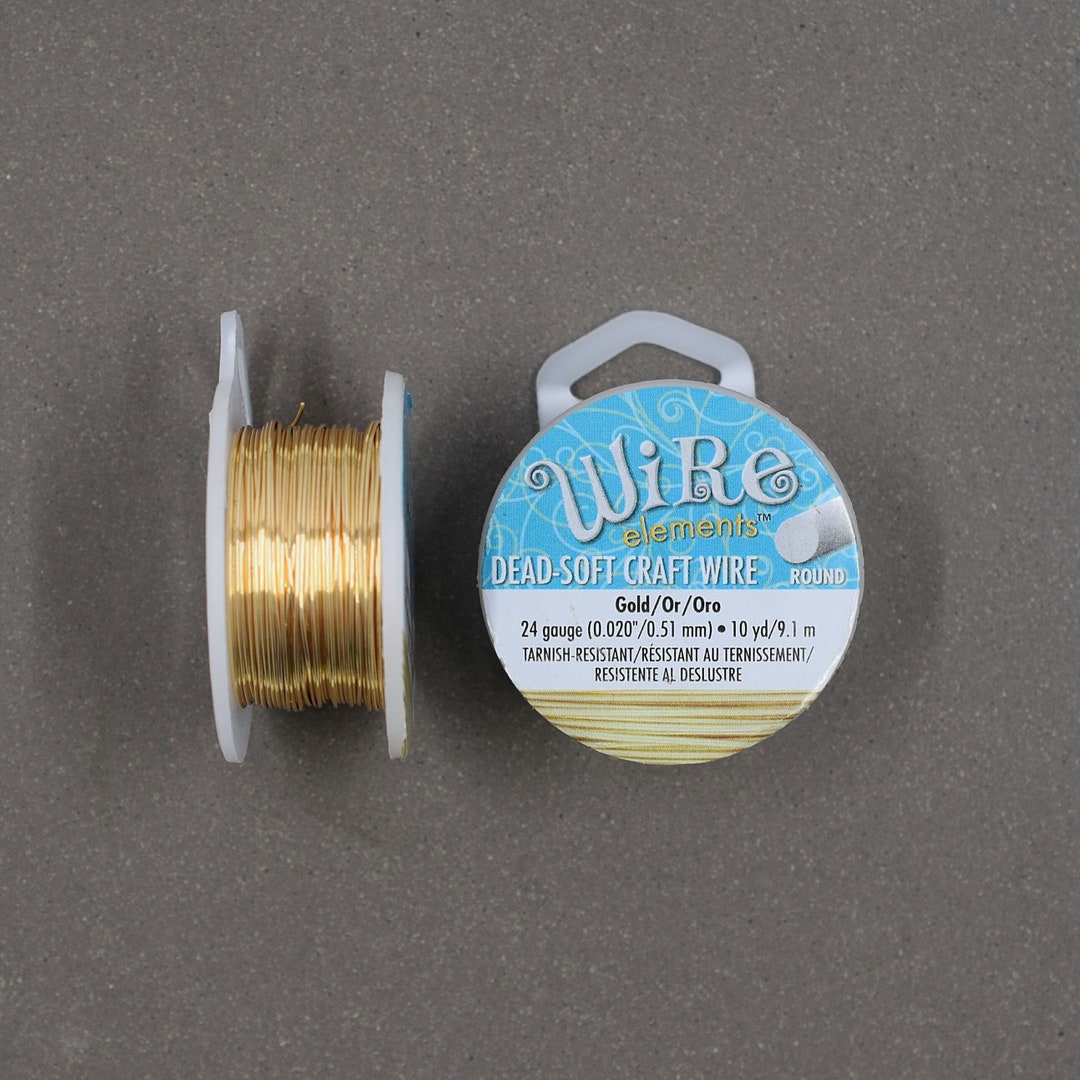 24 Gauge Gold Plated Craft Wire >> 10 Yards or 200 Feet - 24 GA ...