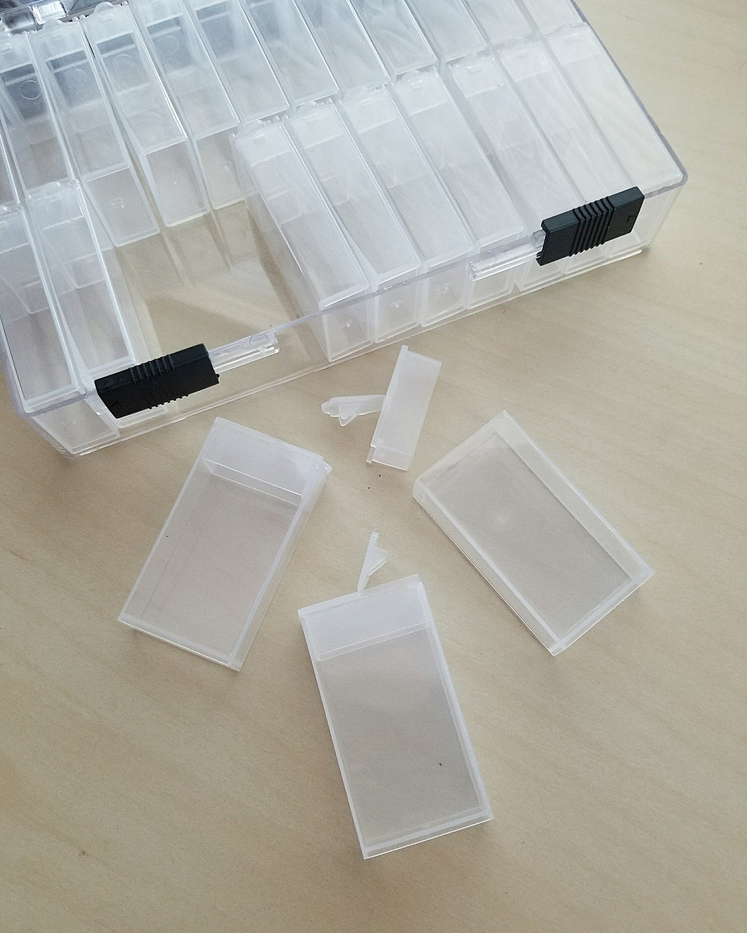 Small Plastic Storage Box W/ Flip Top Boxes 6 X - Etsy