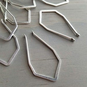 Open Geometric Frame - Silver >> 2 Pieces - 51mm X 26mm - Open Diamond ...