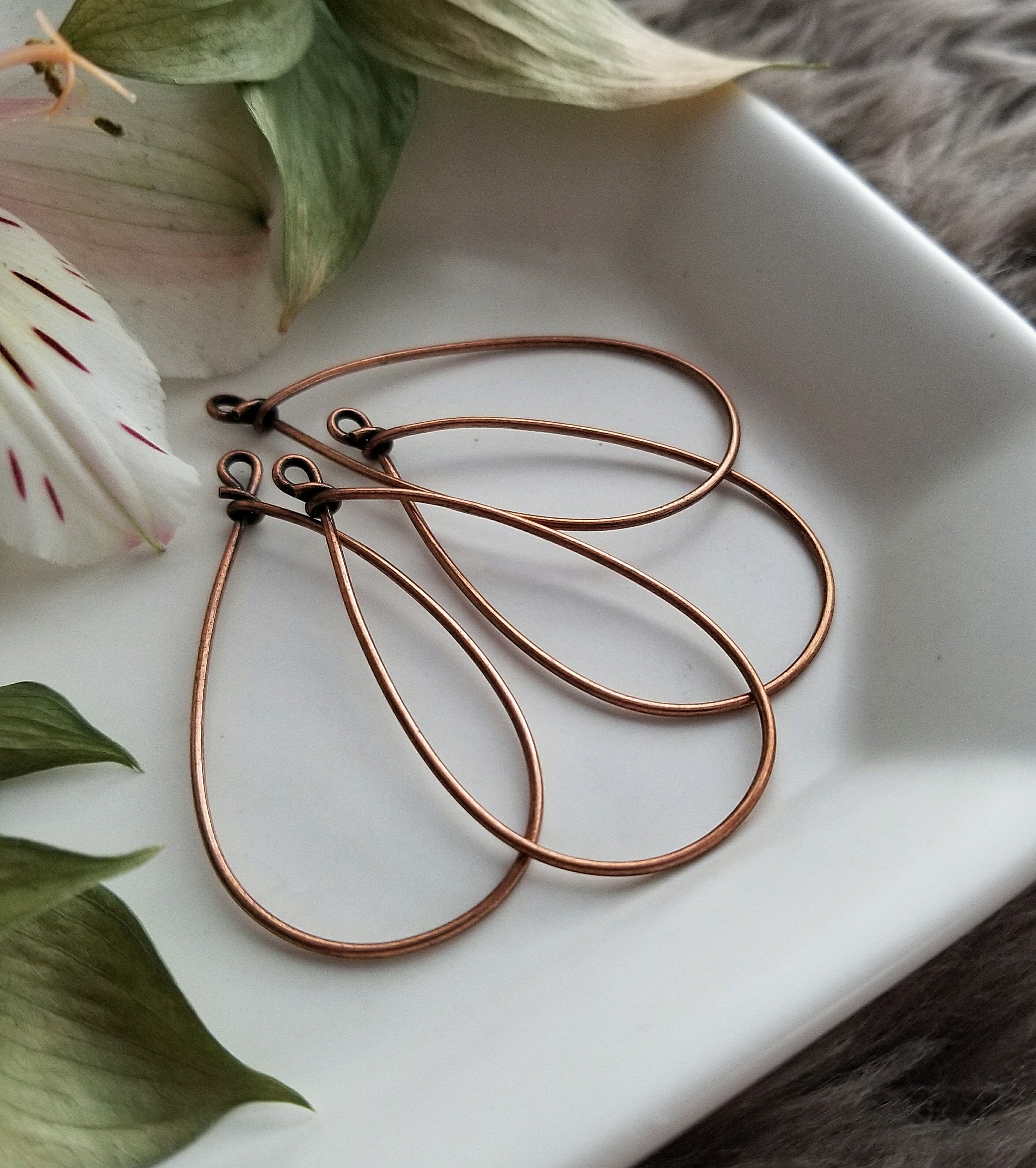 Teardrop Wire Frame - Antique Copper >> 2 Pieces - 45mm - Pear Shape ...