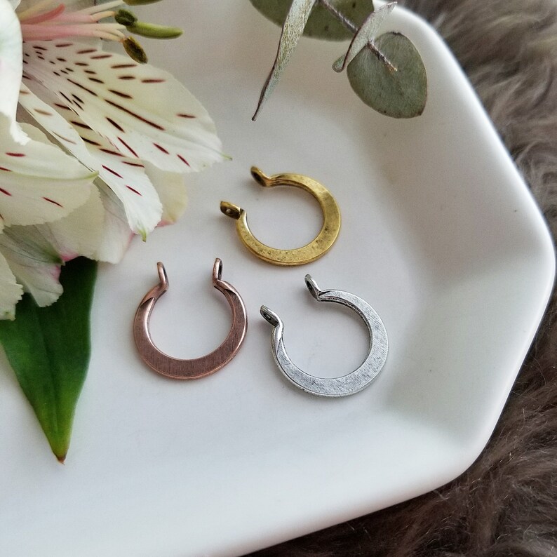 Open Mini Circle Frame Copper 2 Pieces 20mm X - Etsy