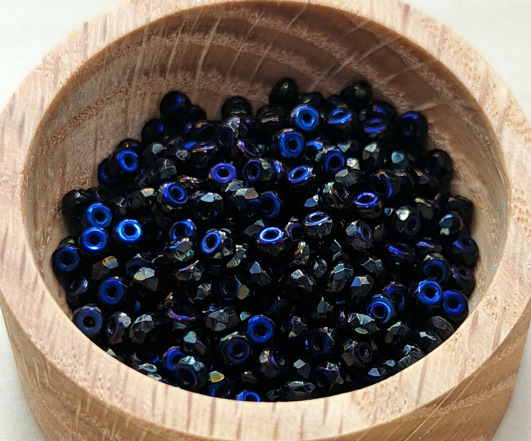 2x3mm Micro Faceted Spacers >> Full Azuro - 100 Pcs - TRU2 Czech Fire ...