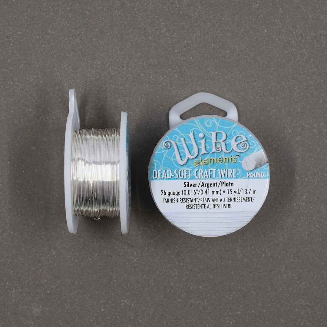26 Gauge Silver Plated Craft Wire >> 15 Yards or Bulk 300 Feet - 26 GA ...