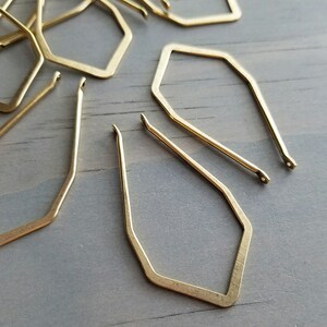 Open Geometric Frame - Gold >> 2 Pieces - 51mm X 26mm - Open Diamond ...