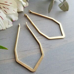 Open Geometric Frame - Gold >> 2 Pieces - 51mm X 26mm - Open Diamond ...