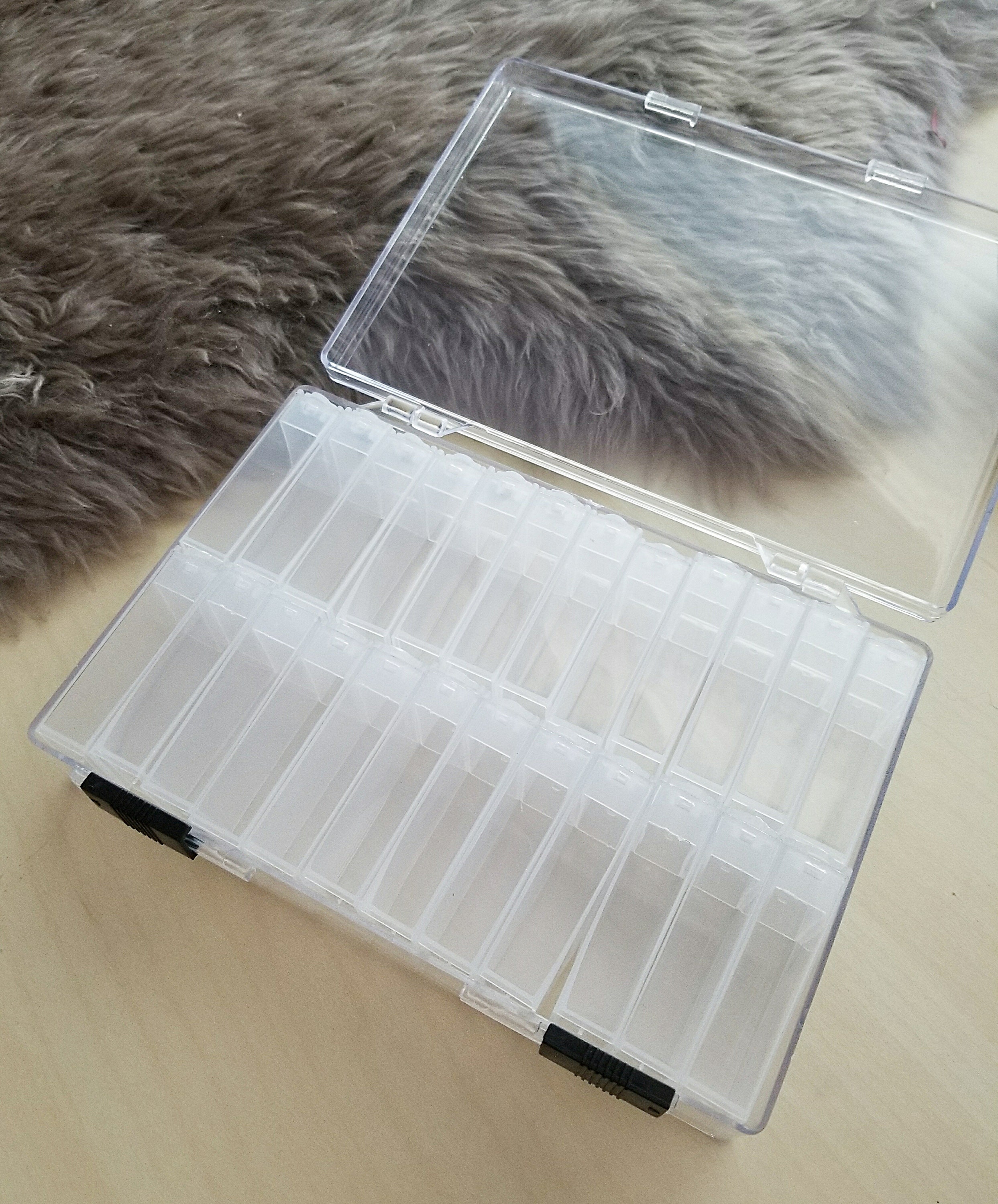 Small Plastic Storage Box W/ Flip Top Boxes 6 X - Etsy