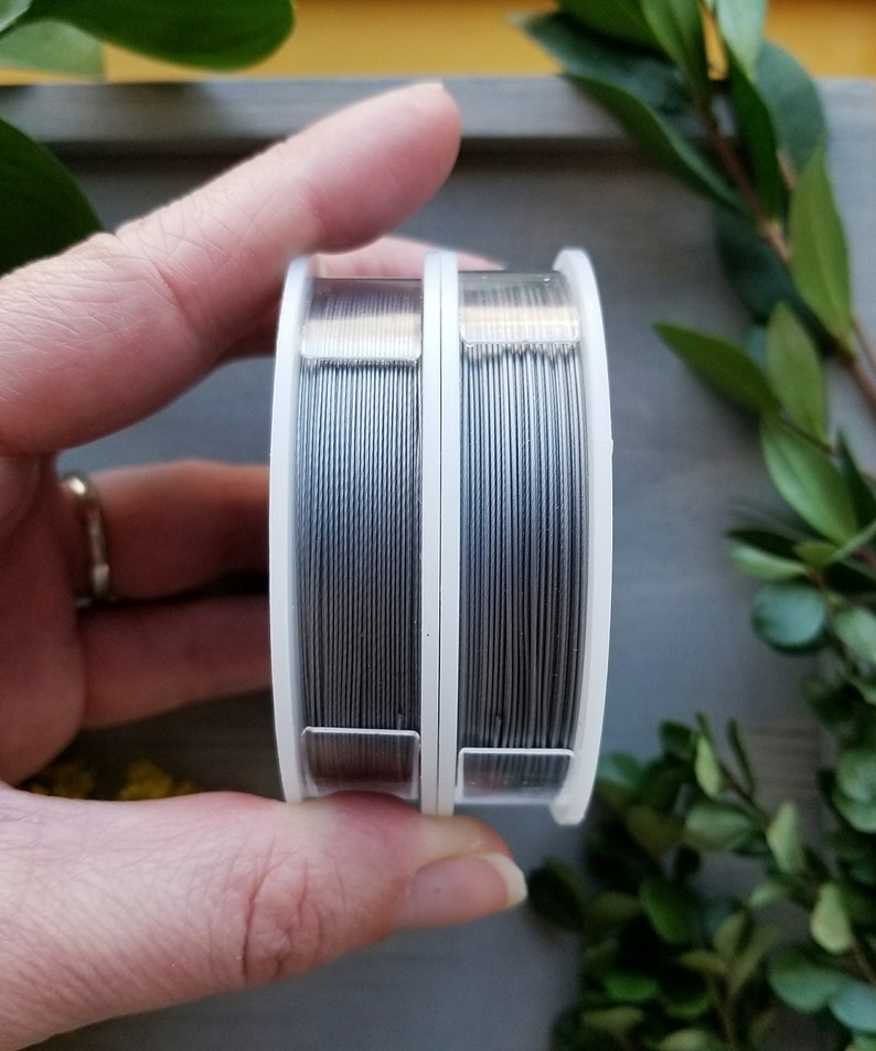 Medium Softflex Beading Wire Satin Silver .019 | Etsy