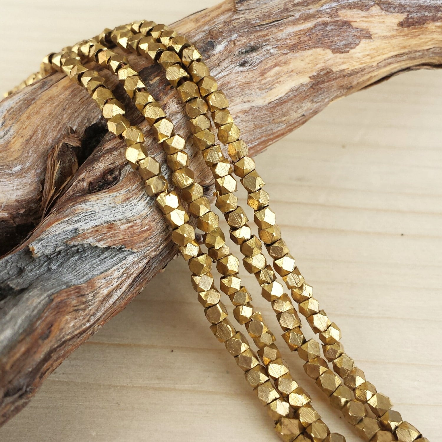 Raw Brass - 2-2.5mm Faceted Metal Beads - Cornerless Cubes - Brass ...