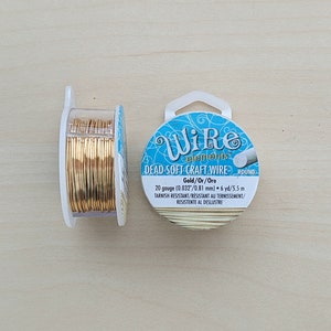 20 Gauge Gold Plated Craft Wire >> 6 Yards or Bulk 75 Feet - 20 GA ...