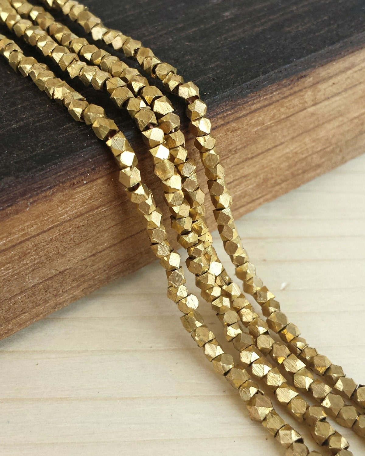 Raw Brass - 2-2.5mm Faceted Metal Beads - Cornerless Cubes - Brass ...