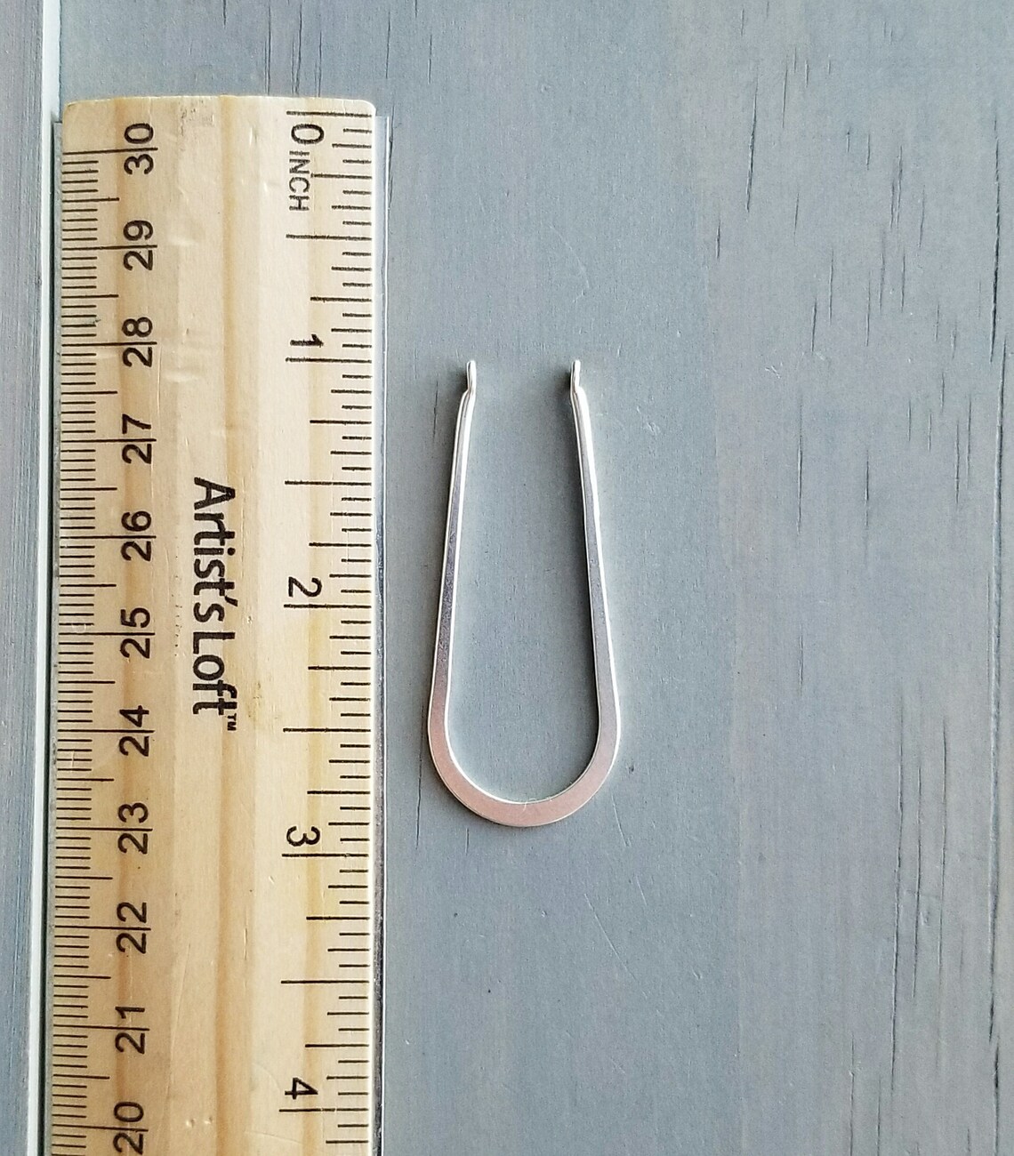 Open Long Horseshoe Frame - Antique Silver >> 2 Pieces - 48mm X 20mm ...