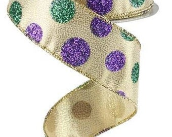 Mardi gras ribbon | Etsy