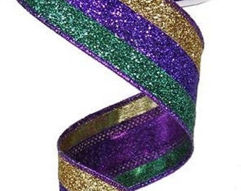 Mardi gras ribbon | Etsy