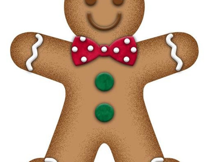 Emerald & Red Gingerbread Boy Wreath Sign 12 X 10 MD055504 Wreath ...