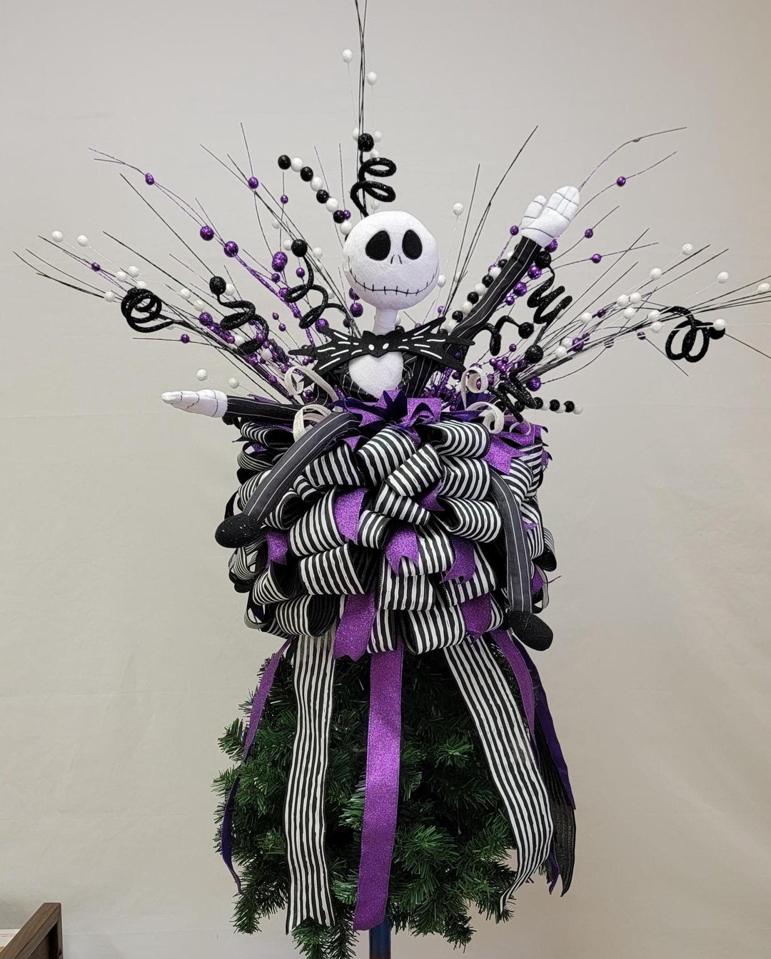 CHRISTMAS TREE TOPPER Jack Skellington Nightmare Before Christmas Black ...