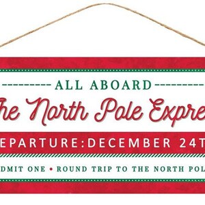 SIGN - North Pole Express Sign- Wood Sign - Wreath Enhancement - Wood ...