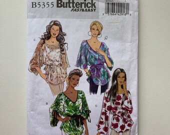 Butterick 5355 Misses Easy Sash and Pullover Top Pattern - Etsy
