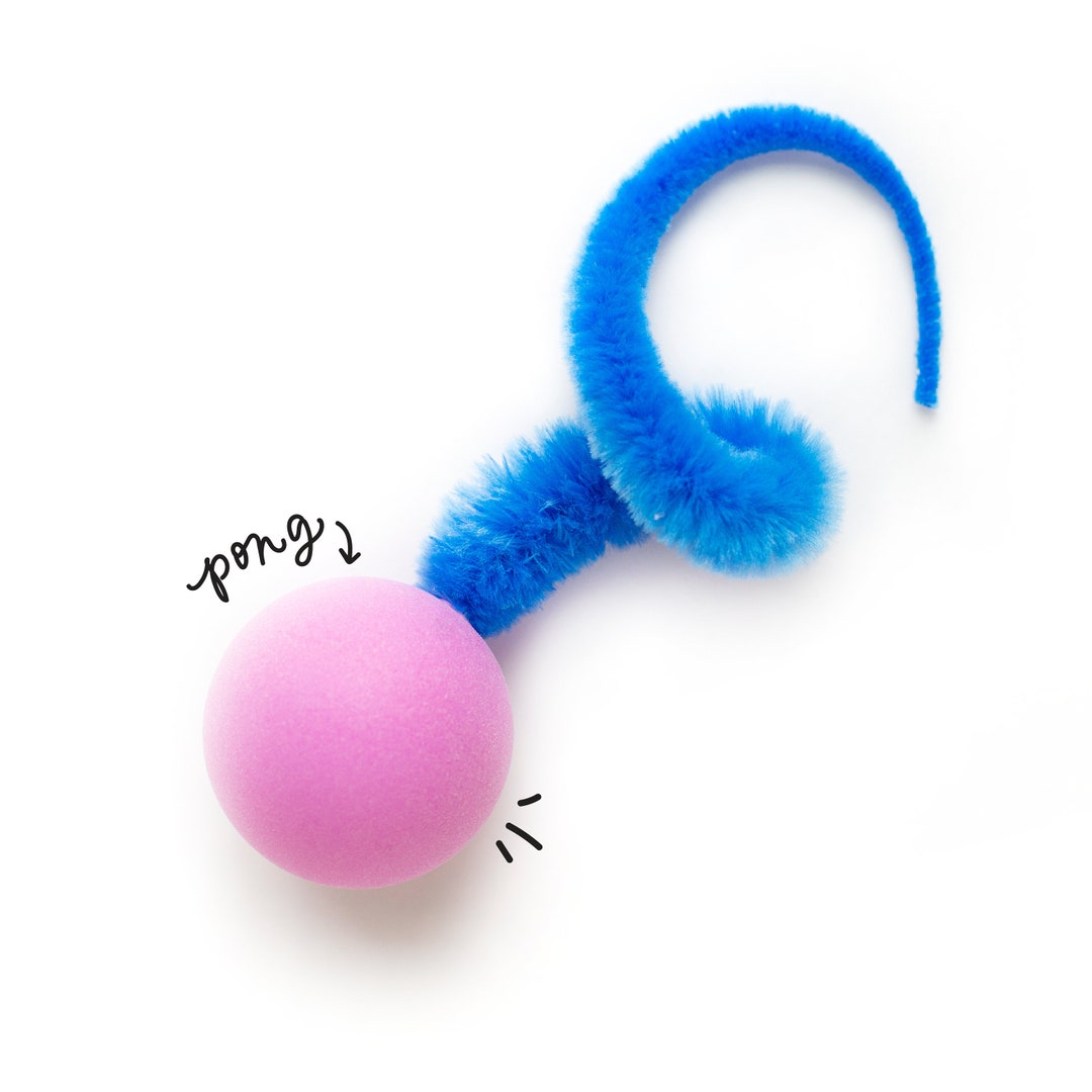 Wiggly Pong Cat Toy – Catnip Scented Ball With Tail - Etsy