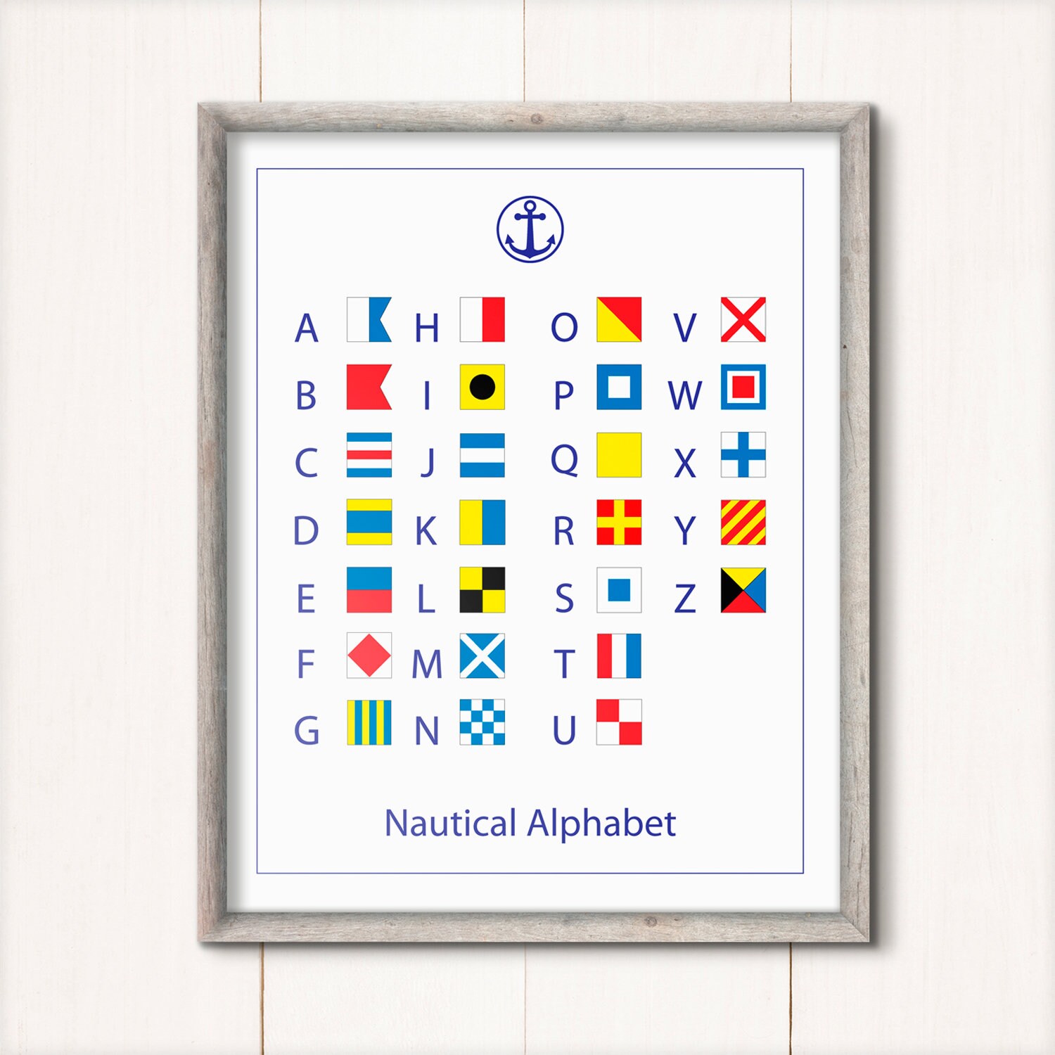 Custom Nautical Flag Name Boy's Nursery Digital - Etsy