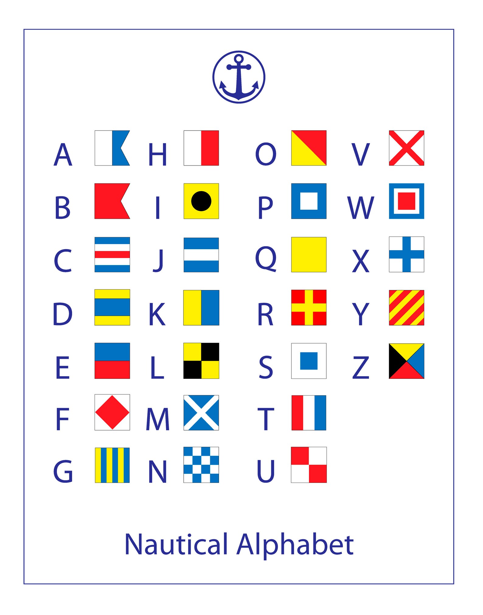 Nautical Flag Numbers Nursery Printable Nautical Flags | Etsy